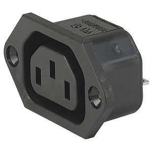 Panel-mounted electrical socket - 6102-3 - SCHURTER - IP54 / IP40 / 2-pole