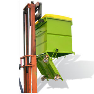 Wheeled skip container - FAP series - GOUBARD - bottom-opening