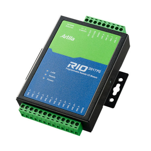 Analog I/O module - RIO-2017PG - Artila Electronics - Ethernet / with relay output / remote