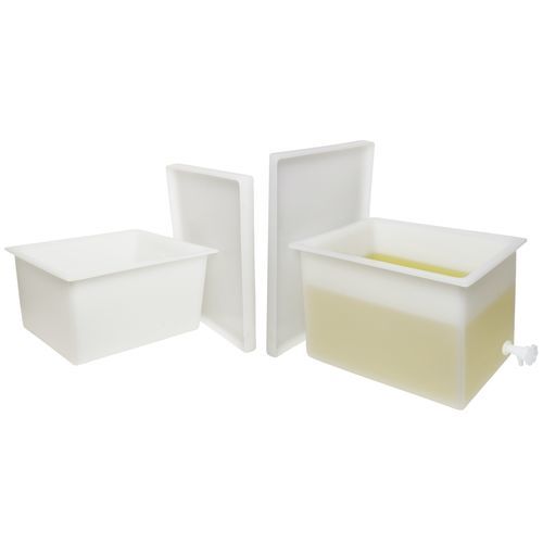 Polyethylene tank - H340 series - Bel-Art Products - PVC / rectangular
