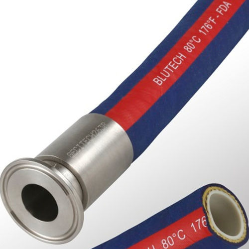 Foodstuff hose - BLUTECH® - GECITECH SAS - elastomer / stainless steel ...