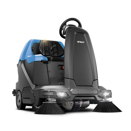 Ride-on sweeper - FSR7 series - Fimap - battery-powered / compact