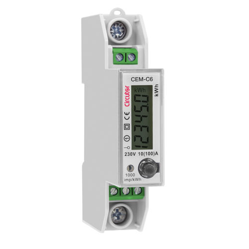 Single-phase electric energy meter - CEM-C6 - CIRCUTOR - DIN rail
