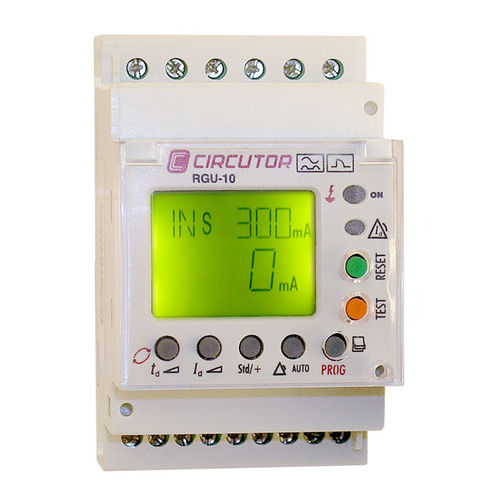 Earth-leakage protection relay - RGU-10 series - CIRCUTOR - current / DIN rail / digital