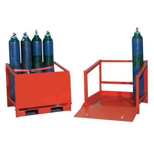 Gas bottle pallet - CT1 - Empteezy - metal / for heavy loads
