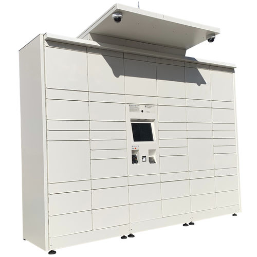 Automatic parcel locker - REXEL - outdoor / stainless steel