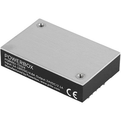 Regulated DC/DC converter module - PQB50U-72S series - Powerbox - isolated / SMD / for telecom ...