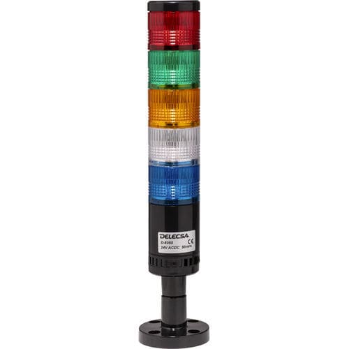 LED stack light - D-8052 - DELECSA - permanent / blinking / 5-color