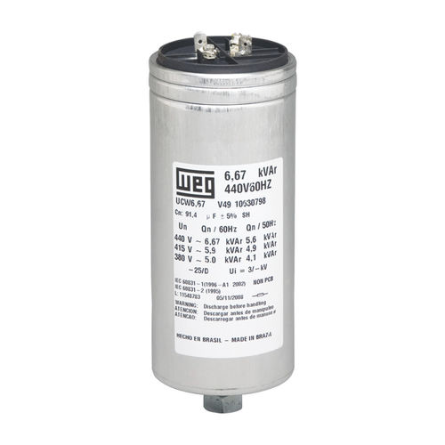 Film capacitor - UCW series - WEG - cylindrical / self-healing / power ...