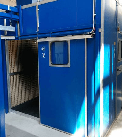 Enclosed powder coating booth - KIGO O.E. - filter / manual / wet paint