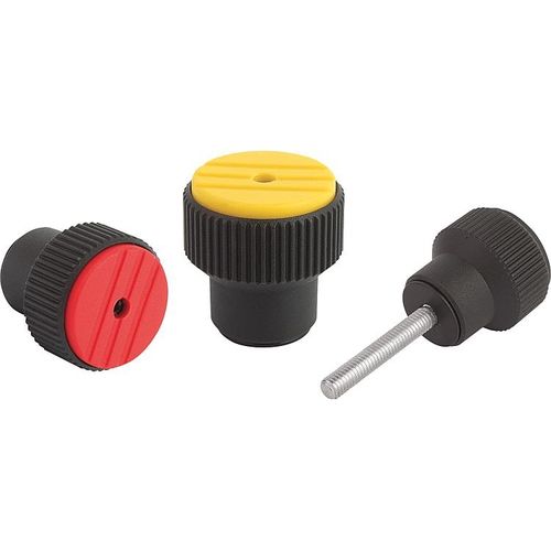 Knurled knob - K0277 series - HEINRICH KIPP WERK GmbH & Co. KG - threaded / round / thermoplastic