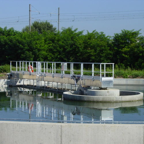 Circular clarifier - EUROPELEC - with scraper/suction bridge
