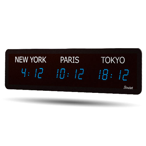 Multi-zone clock - World Style - BODET TIME SPORT - LED / indoor / digital