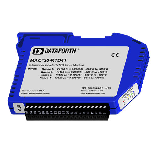 Analog inputs signal conditioning module - MAQ20-RTD41 - Dataforth Corporation - for RTD / DIN ...