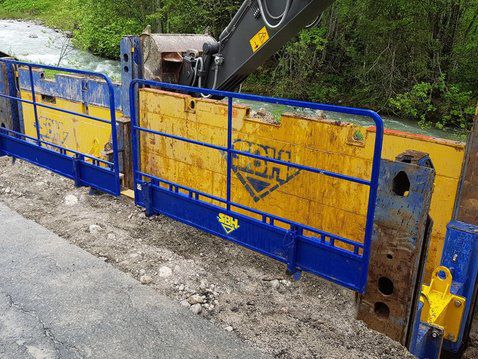 Temporary railing - SBH Tiefbautechnik - for construction site