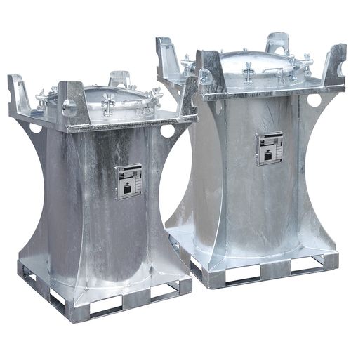 Steel waste container - SC series - Bauer - for hazardous waste / lockable