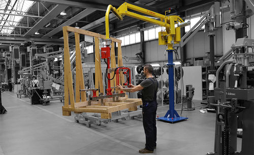 Pneumatic manipulator - DALMEC - fork / for wood / positioning