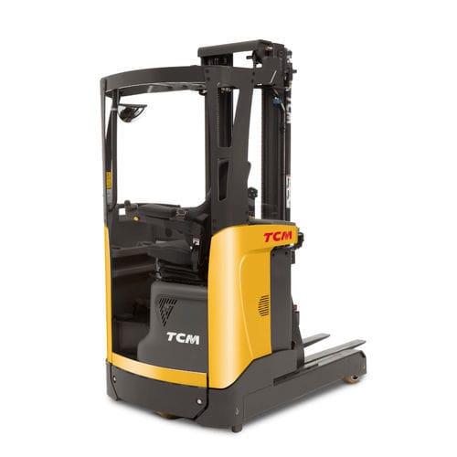Electric reach truck - RT series - TCM Forklifts - side-facing seated ...