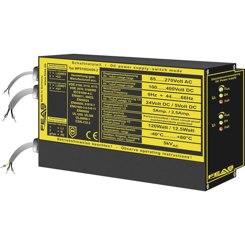 19" rack power supply - MPS10024/05-2 - FEAS GmbH - rack-mount / wall ...