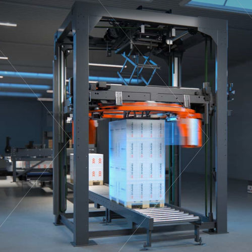 Vertical stretch wrapper - TSW - TRAPO GmbH - fully-automatic / film ...