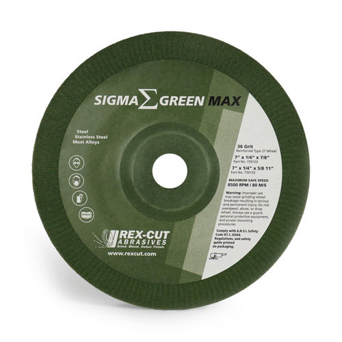 Surfacing wheel - Sigma Green Max - Rex-Cut Abrasives - flat / aluminum ...