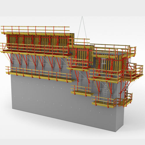 Climbing formwork - SCS - PERI - wall