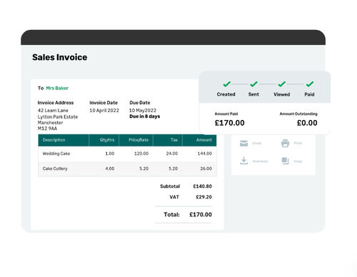 Control software - Accounting - Sage bäurer GmbH - dashboard ...