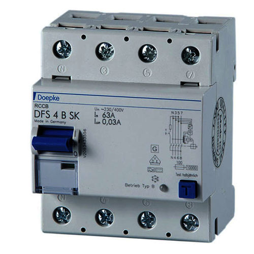Differential circuit breaker - DFS 4 125-4/0,03-B SK - Doepke Schaltgeräte GmbH - AC / 4-pole ...