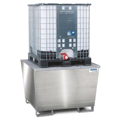 4-drum containment bund - 128286W - DENIOS - for IBC containers ...