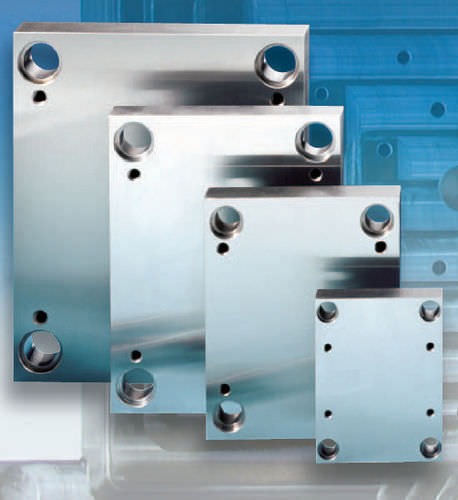 Drilled machined steel plate - K20/b1xl1xs1/Mat - HASCO - for molds and ...
