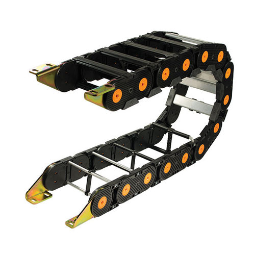 Open drag chain - Nylatrac® TS - Dynatect Manufacturing, Inc. - plastic / with separators / modular