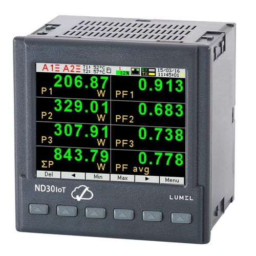 Panel-mount power meter - ND30IoT - LUMEL - three-phase