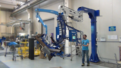 Electric manipulator - FAMATEC - pillar / ergonomic / with electronic ...