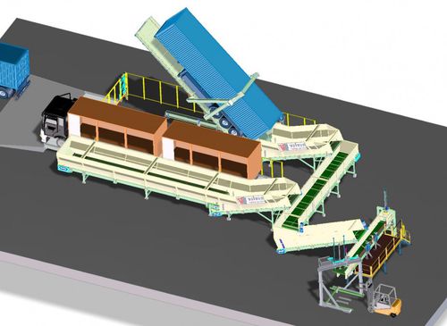 Truck unloading system - Valvan Baling Systems NV - automatic