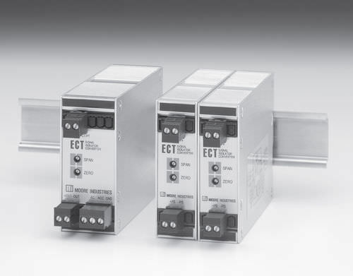Signal isolator-converter - 10 - 42 VDC, max. 20 mA | ECT-DIN - Moore Industries
