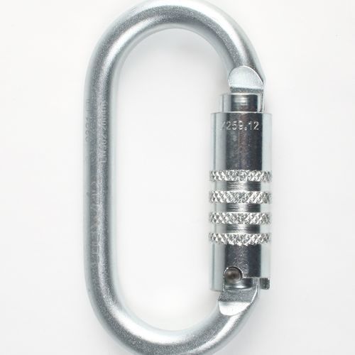 Locking carabiner - Z 103 - Edelweiss S.A. - steel / symmetrical / oval