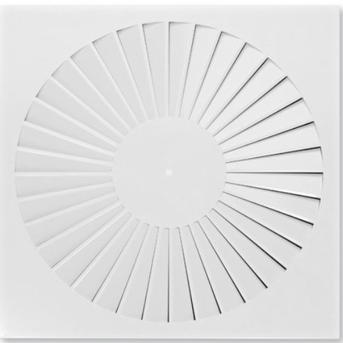 Circular air diffuser - FD - TROX - square / ceiling / induction