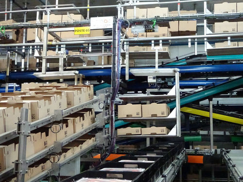 Overhead conveyor unloading system - CMAT - automatic