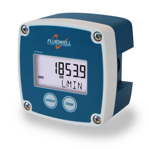 Flow indicator totalizer - B-Basic - Fluidwell bv - LCD display ...