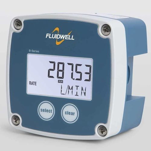 Flow indicator totalizer - B-Smart - Fluidwell bv - LCD display / wall-mounted / integrated