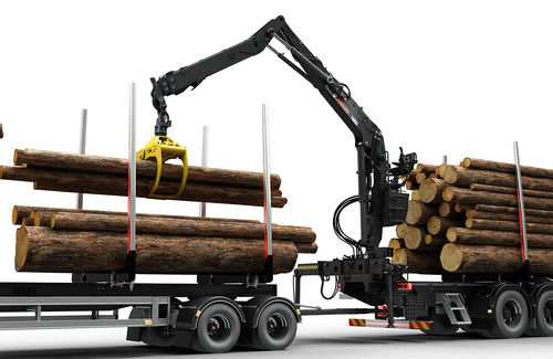 Swing-arm log loader - 1400Z series - Hiab - truck-mounted