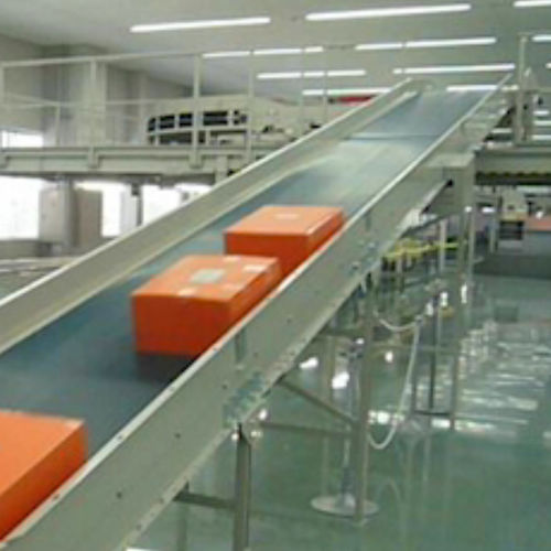 Belt conveyor - DAIFUKU - inclined / for cardboard boxes