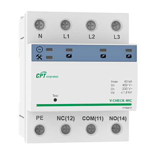 Type 2 surge protector - V-CHECK 4RC IR - Cirprotec - class II ...