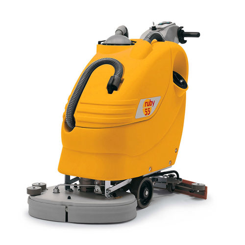 Walk-behind scrubber-dryer - ruby 55 / 55t - Adiatek - battery-powered