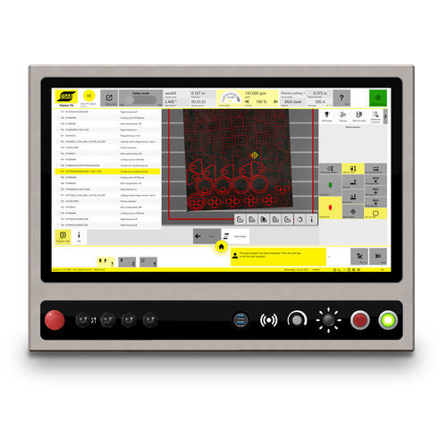Cutting machine CNC controller - Vision T6 - ESAB - touch screen