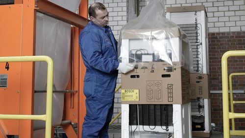 Semi-automatic hooding machine - MSK - stretch film / pallet / vertical