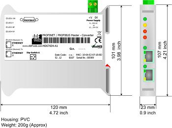 ProfiNet converter - HD67605-A1 - ADFweb.com - PROFIBUS DP / DIN rail