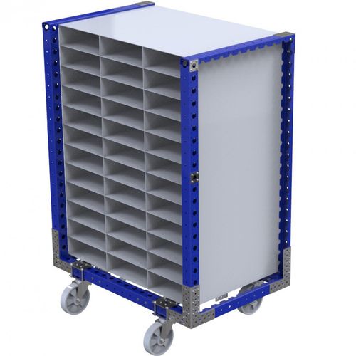 Handling cart - Q-100-0313 - FlexQube - metal / with swivel casters