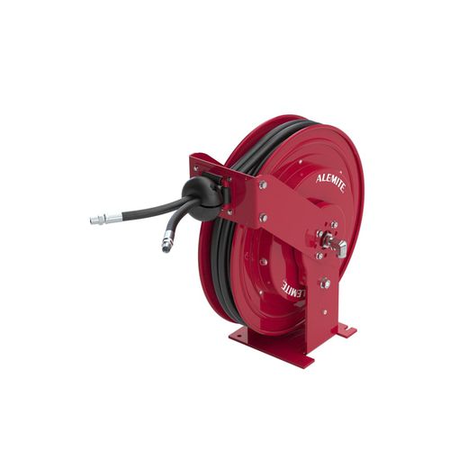 Hose reel - 8081-H - Alemite - self-retracting / fixed / double
