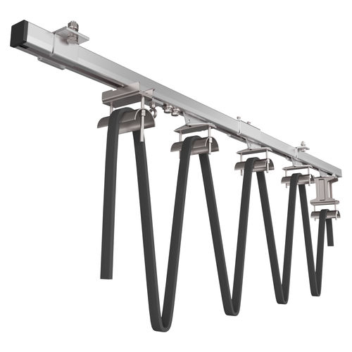 Open cable carrier - VAHLE - metal / flexible